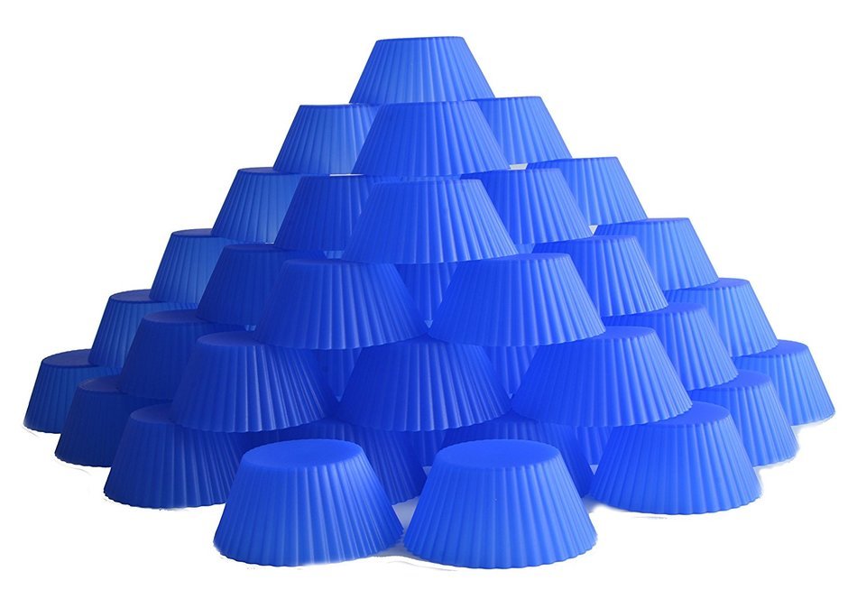(48-pack) Reusable Silicone Baking Cups / Cupcake Liners by Happy ...