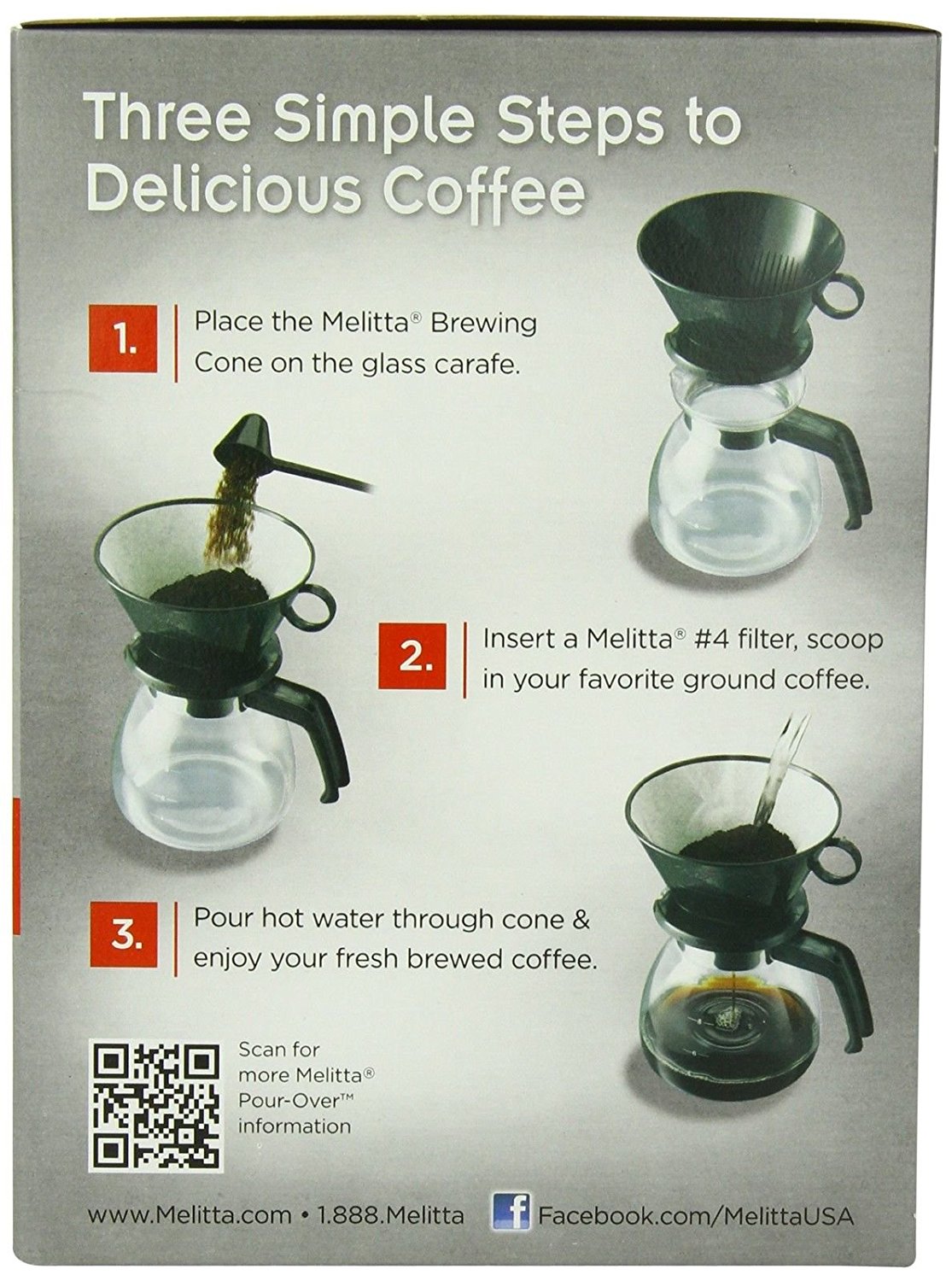 (Ship from USA) Melitta Coffee Maker 6 Cup Pour-Over Brewer with Glass ...