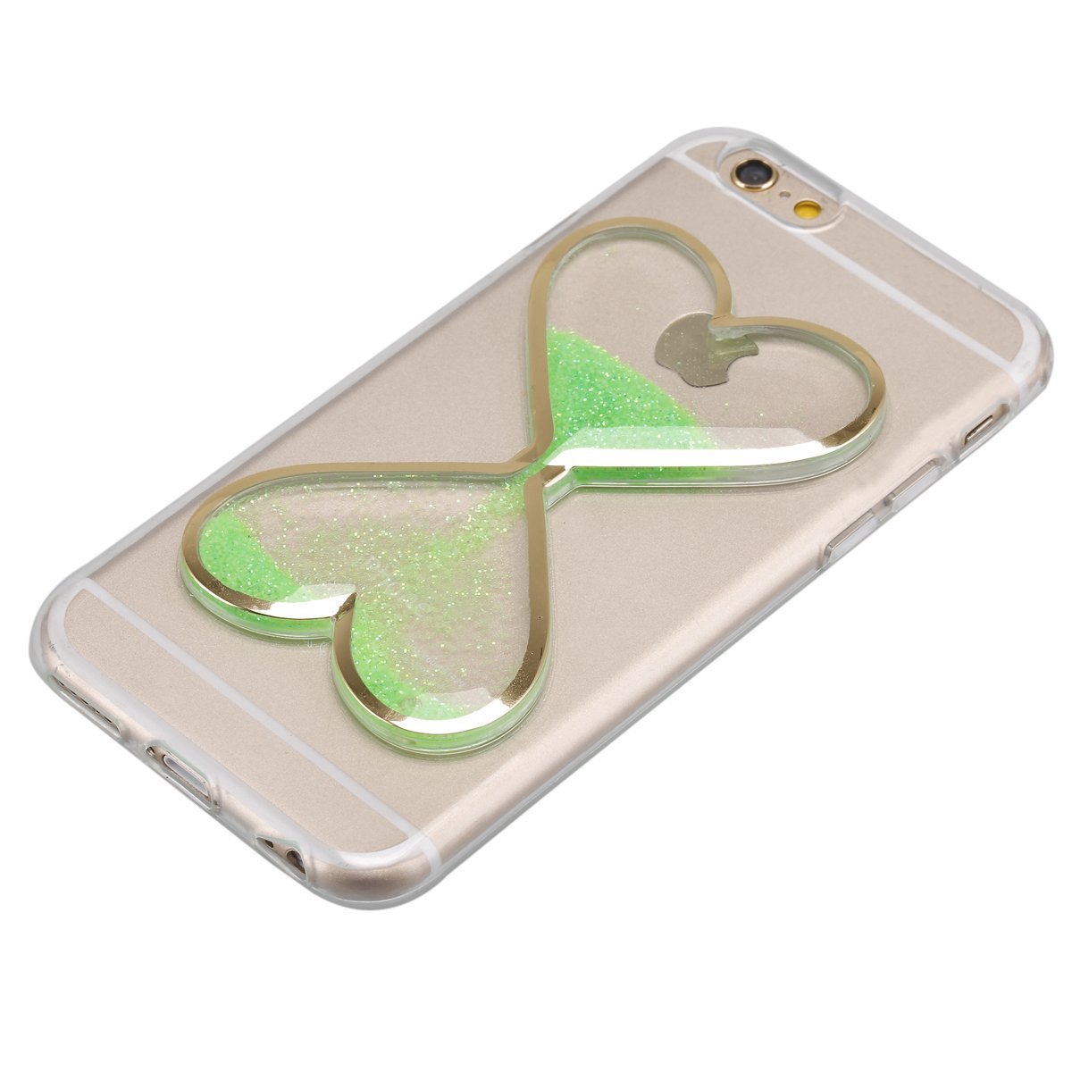 IPhone 4S Case,Phezen Bling Glitter Soft Gel Clear TPU Case for iPhone ...