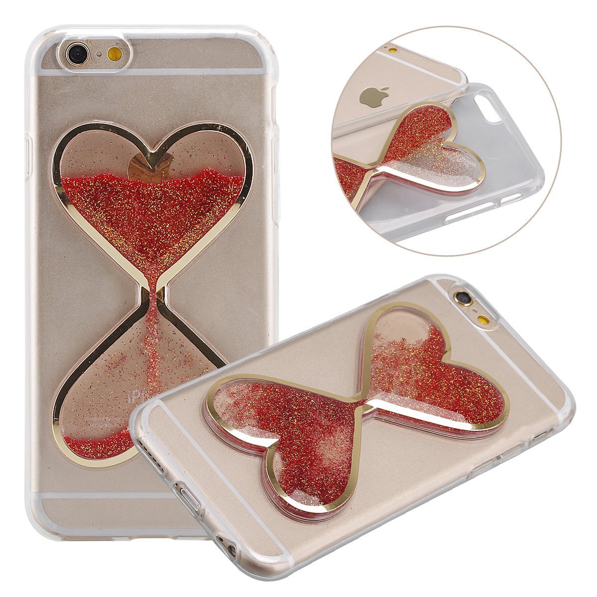 IPhone 4S Case,Phezen Bling Glitter Soft Gel Clear TPU Case for iPhone ...