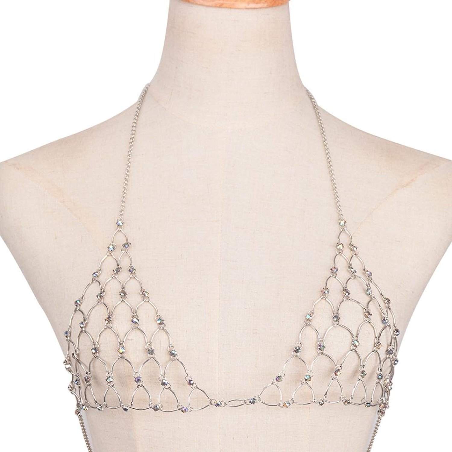 Underwear, PHOTNO The New Fashion Rhinestone Bra Body Necklace Chain ...