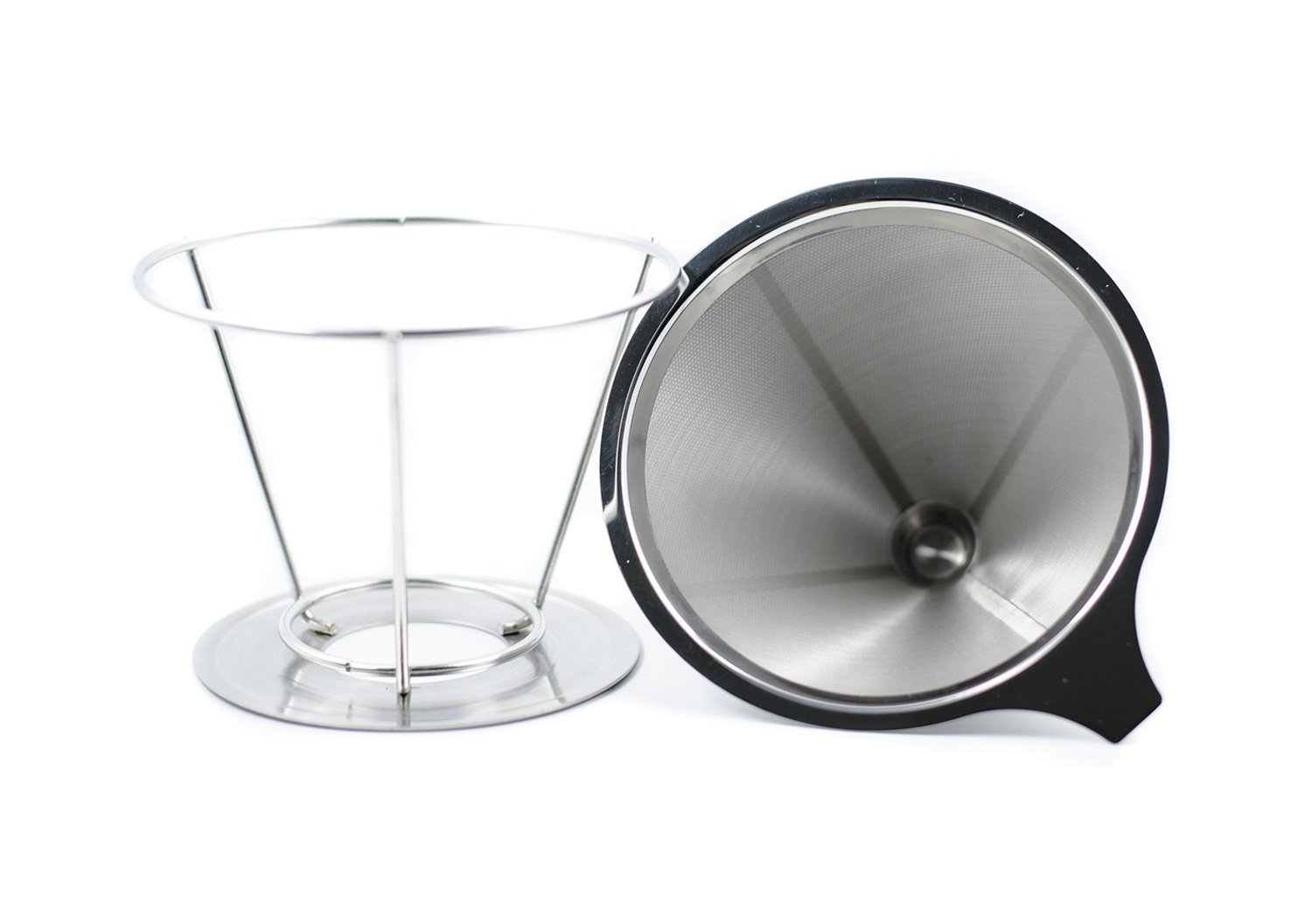 Stainless Steel Coffee Filter with Cup Stand,Reusable Paperless Pour ...