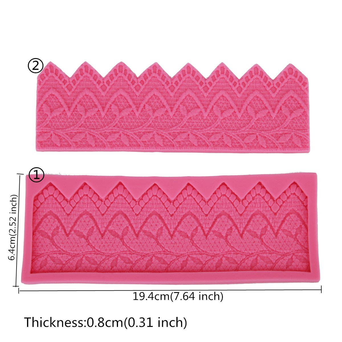 KookieMonsta 3d Silicone Lace Mats for Cake Border Decoration Cake ...