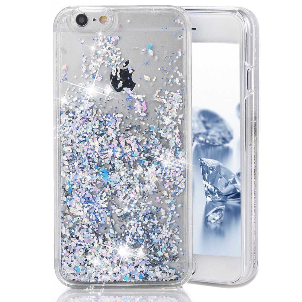 IPhone 4S Case,Phezen Bling Glitter Soft Gel Clear TPU Case for iPhone ...