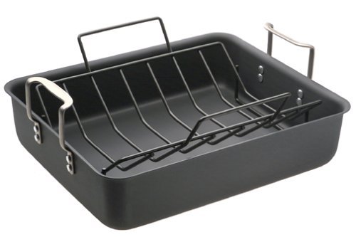 Calphalon Classic Hard-Anodized Deep Roaster with Rack and Bonus ...