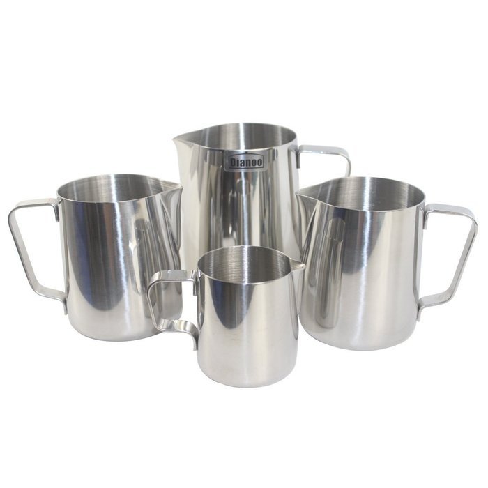 Dianoo Milk Pitcher, Stainless Steel Milk Cup, Good Grip Frothing ...