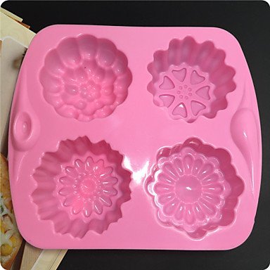 Y&XL&H Bakeware Silicone Flowers Shaped Baking Molds for Cake Chocolate ...