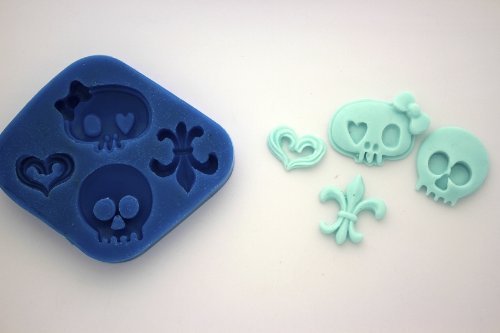 MONSTER HIGH SKULLS MOLD FOR FONDANT, GUM PASTE, CHOCOLATE, HARD CANDY ...
