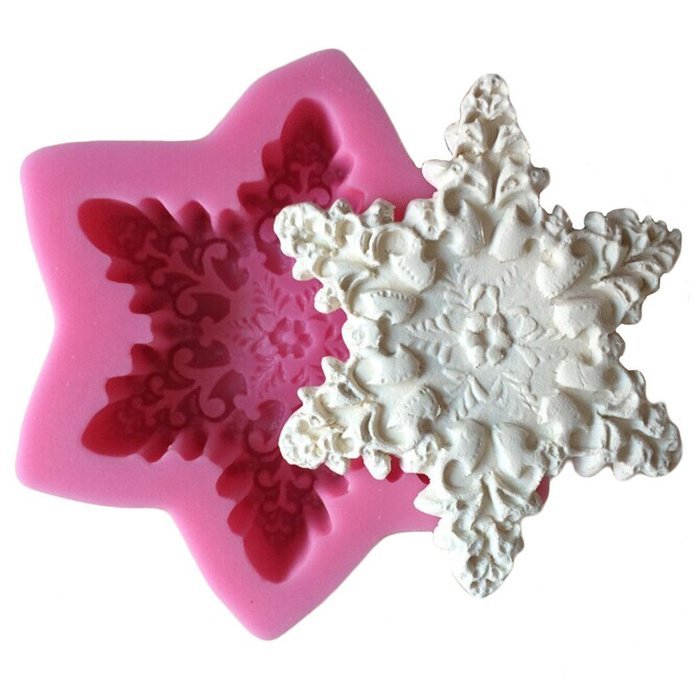 LYNCH Snow Flake Shape Chocolate 3D Silicone Mold Sugar Craft Cake ...