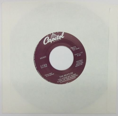 THE BEATLES " LET IT BE " "YOU KNOW MY NAME" 45 RPM Record Capitol 2764 ...