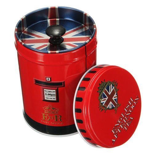 Tgp Vintage Double Cover Tea Caddy Box Container Food Storage Tin Boxes ...