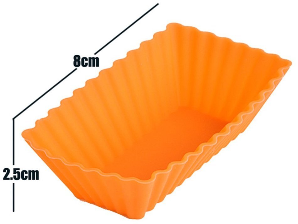 Beauty Clubs Silicone Rectangle Cake Muffin Cupcake Liner Chocolate ...