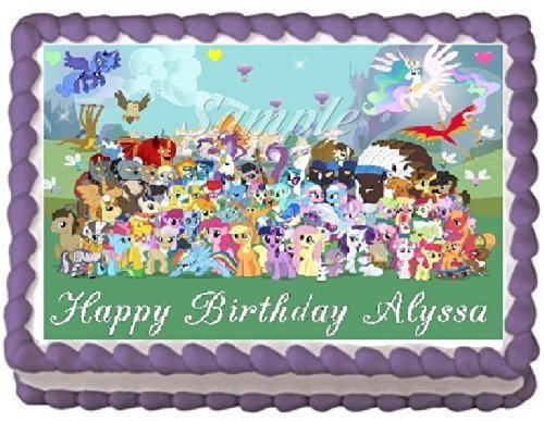 My Little Pony Edible Frosting Sheet Cake Topper - 1/4 Sheet free image ...