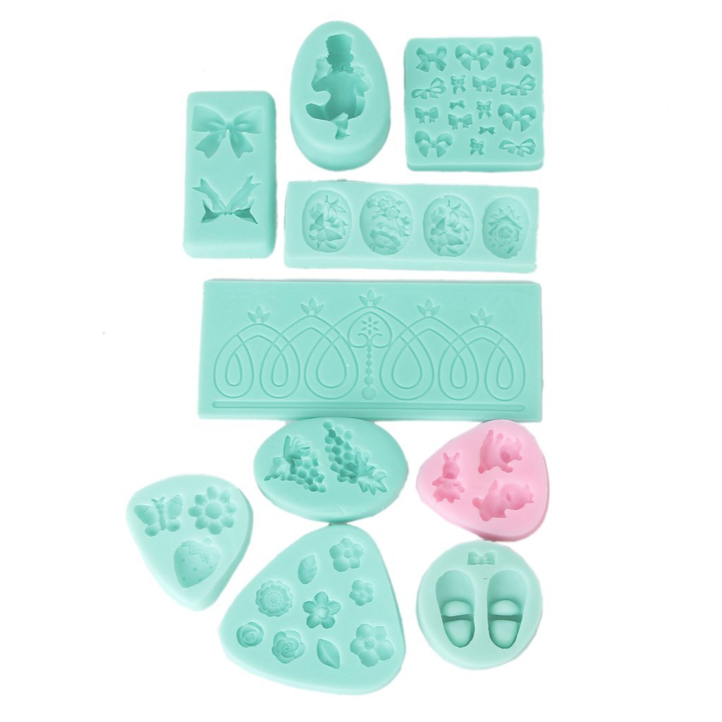 Flowers Set Shaped Mini Silicone Mold Sugar Craft Tools Chocolate ...