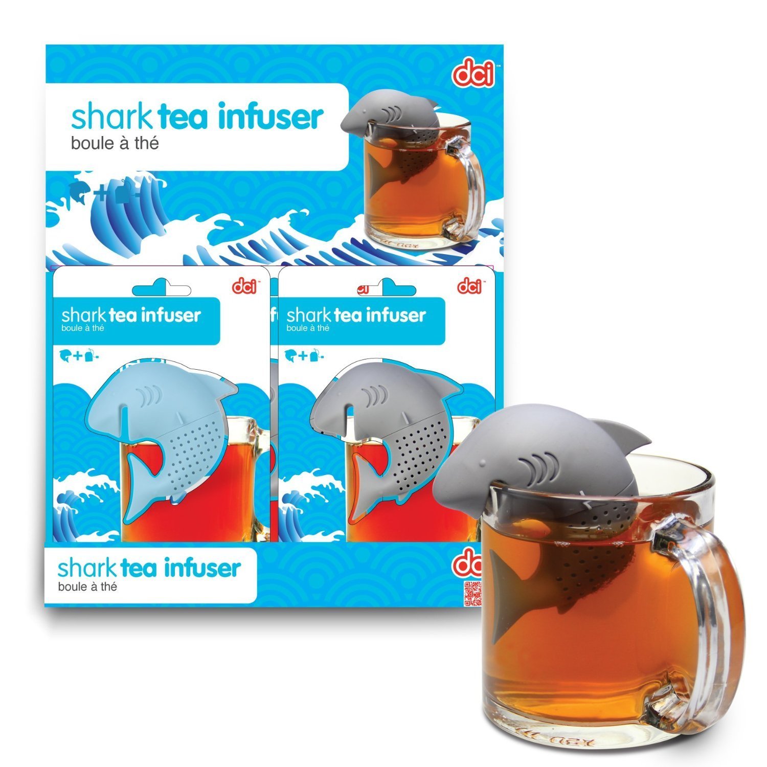 DCI Shark Tea Infuser, Blue or Grey Assortment, Set of 1 N2 free image ...