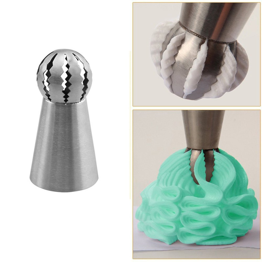 3PCS Icing Piping Tips Nozzles Kit Stainless Steel Sphere Ball ...