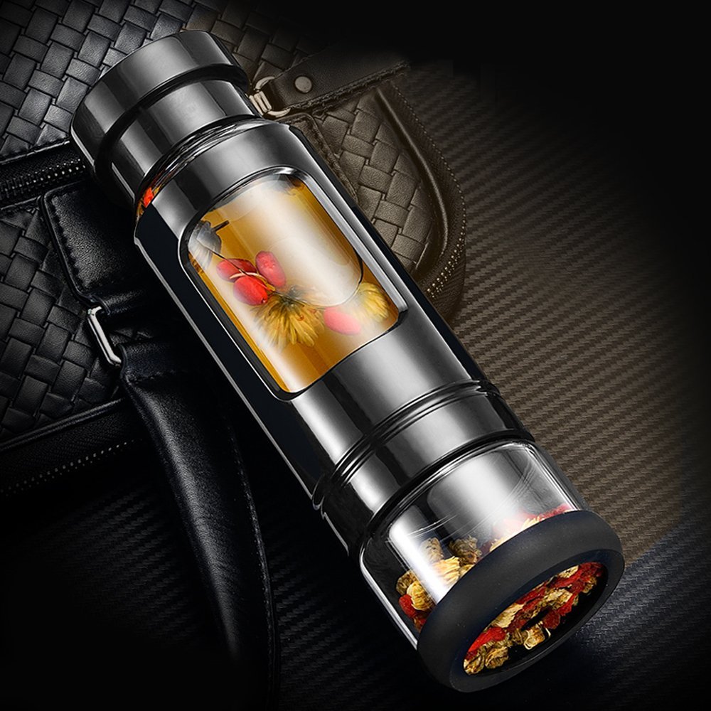 Tea Infuser/Tea Tumbler Water Bottle W/ Stainless Steel Loose Leaf ...