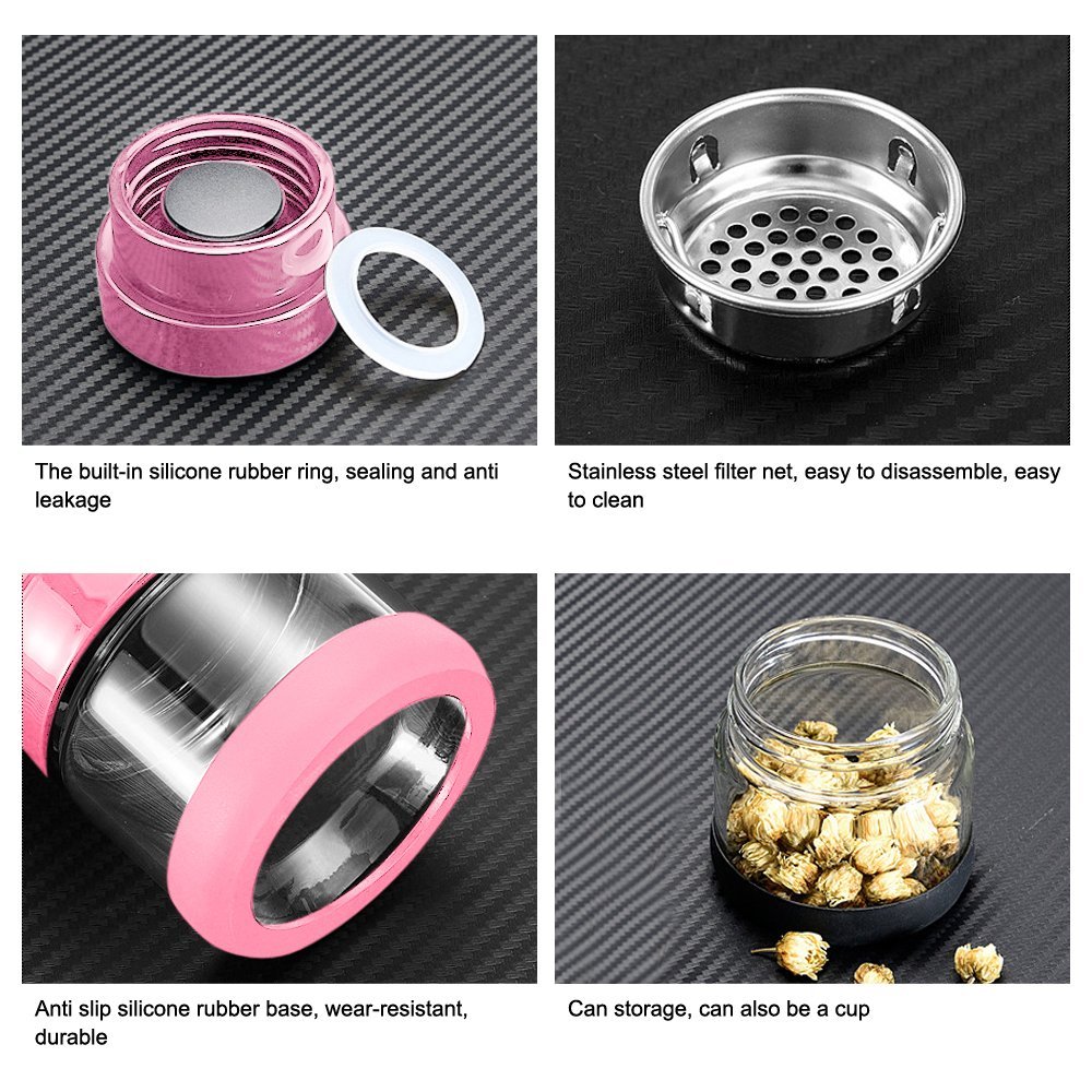 Tea Infuser/Tea Tumbler Water Bottle W/ Stainless Steel Loose Leaf ...