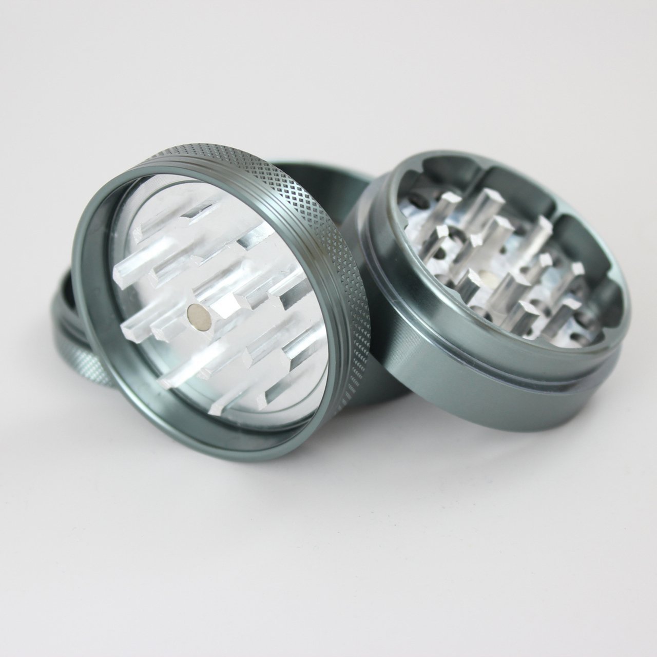 Sharp Stone Official Authentic Medium 4 Piece Grinder Hard Top 2.2 Inches Grey + Free ...