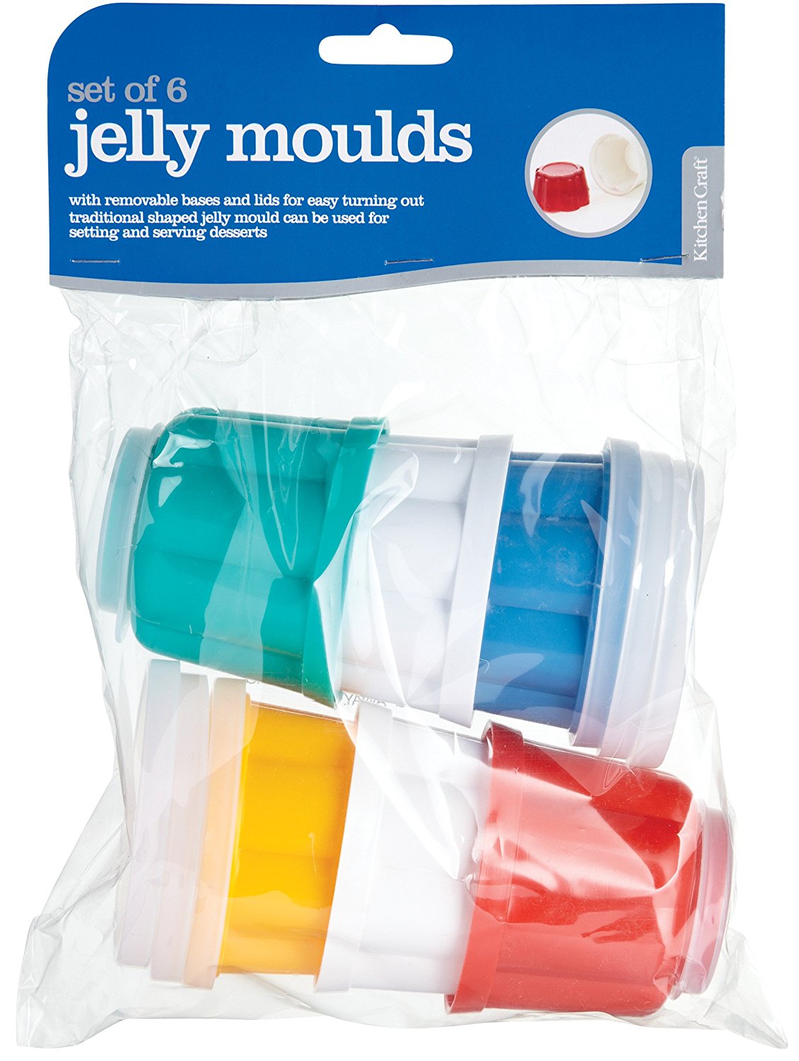 Pack Of 6 Individual Plastic Jelly Moulds free image download