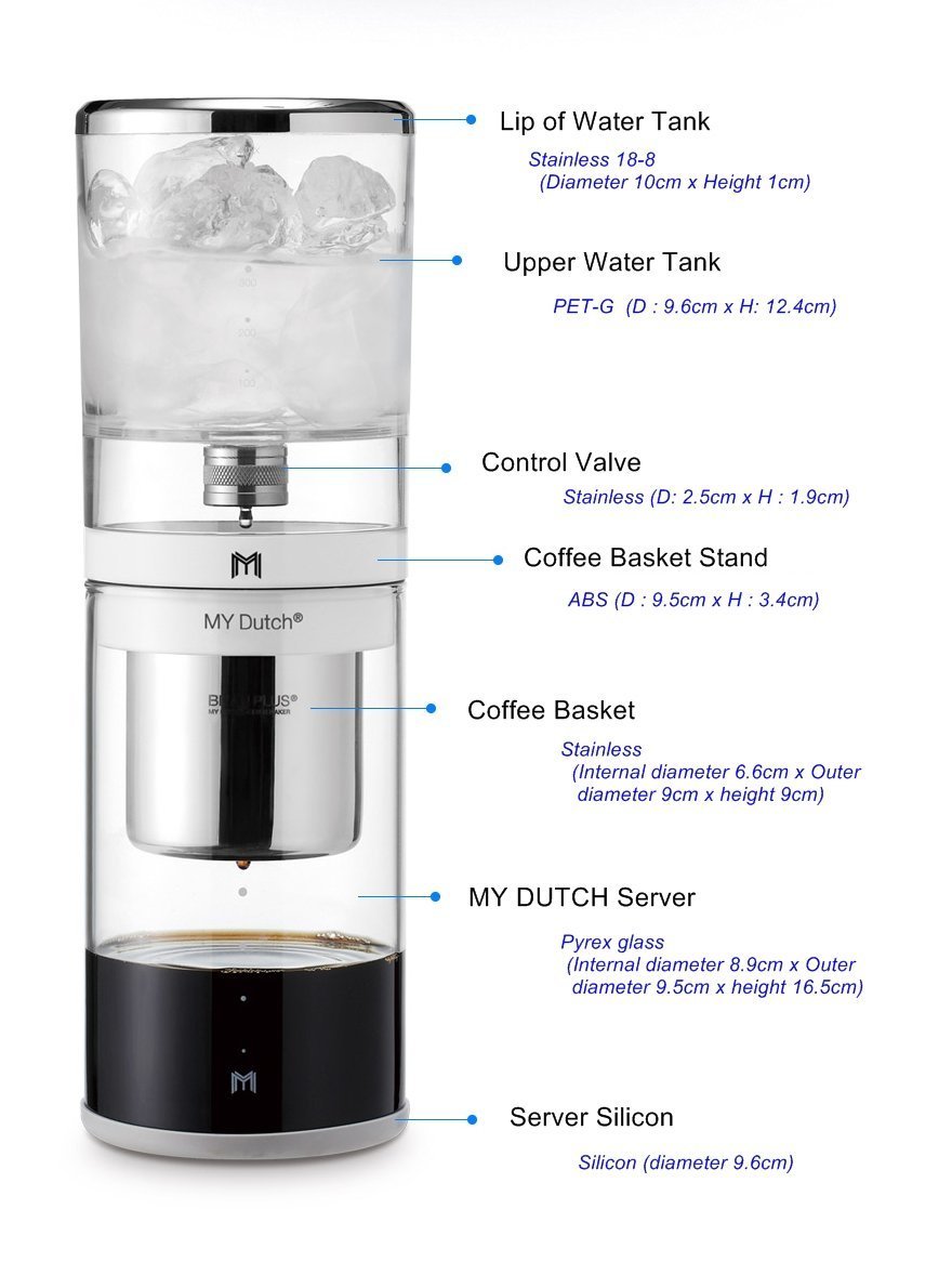 ECO Friendly Bean Plus My Dutch Drip type coffee maker (550ml) (Sliver ...