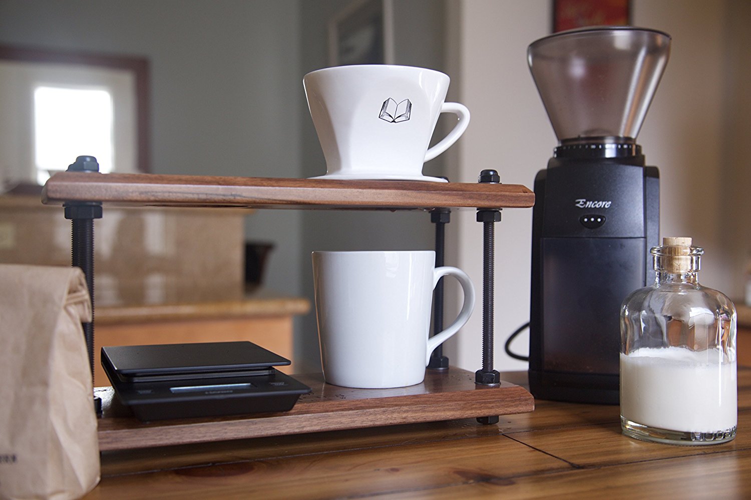 Opus Macaw Pour Over Coffee Stand (Walnut, 7.5Wx14L) N3 free image download