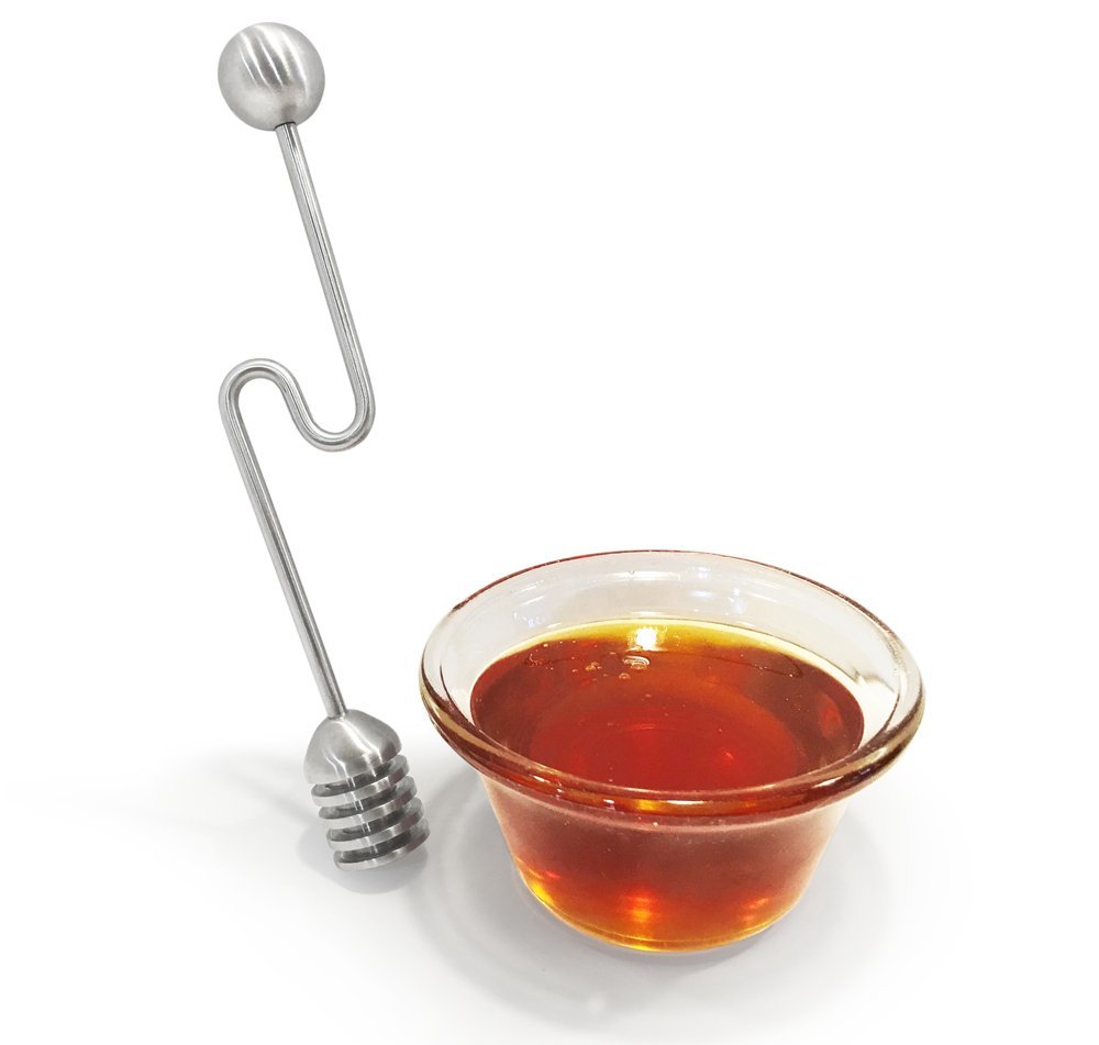 Teablee Honey Dipper Stick 304 Stainless Steel (6 inches) Best Swizzle ...