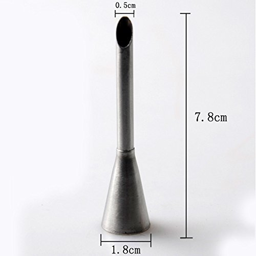 Wispun 1Pcs Stainless Steel Puff Nozzle Tip Long Cake Decorating Tip ...