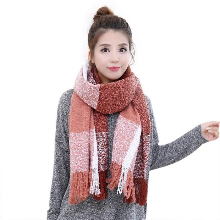 Scarf,Morecome Warm Winter Women Long Scarf Large Shawl Plaid Scarf ...