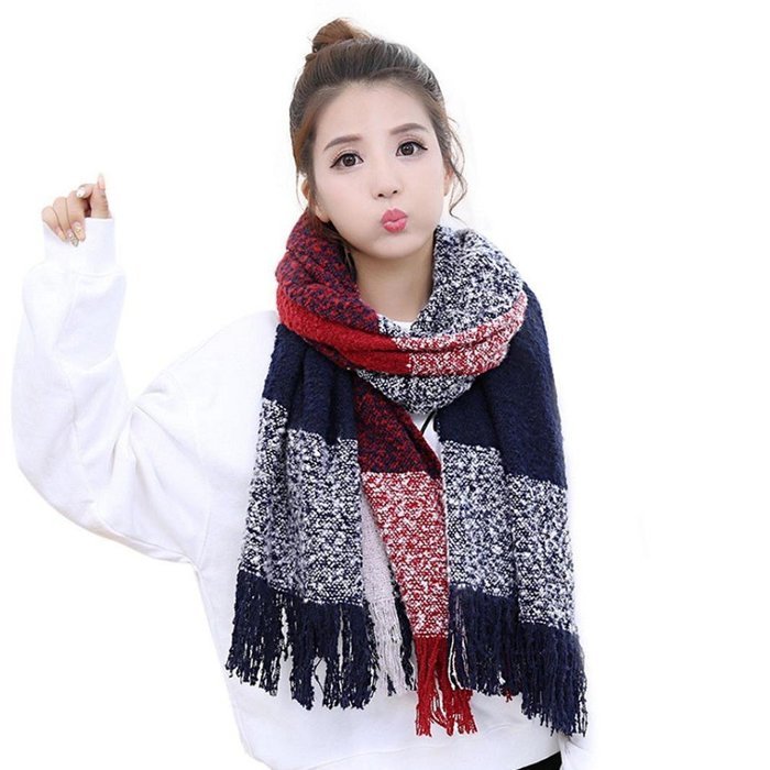 Scarf,Morecome Warm Winter Women Long Scarf Large Shawl Plaid Scarf ...