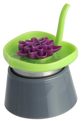 Fackelmann 49115 2x2, 8" Tea Ball "Lotus" With Cup, Green/Pink/Grey N6 ...