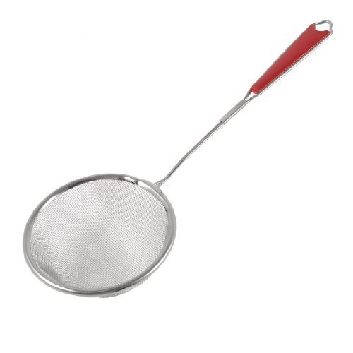 Water & Wood Kitchen Red Handle Stainless Steel Wire Mesh Strainer ...
