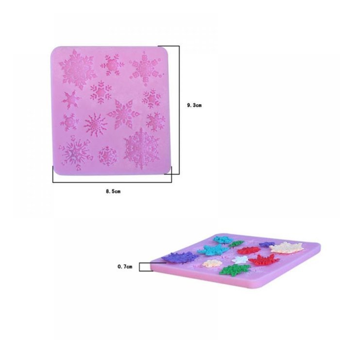 GOOTRADES 3D Snowflake Silicone Mould Fondant Silicone Sugar Mini Mold ...