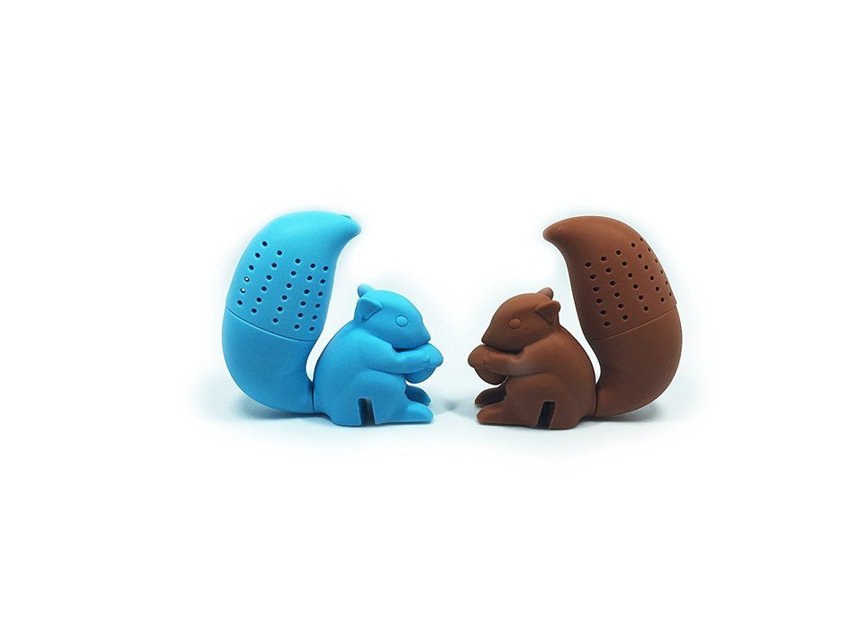DoubleVillages® 2 Pack Silicone Cute Squirrel Tea infuser /Tea Ball ...