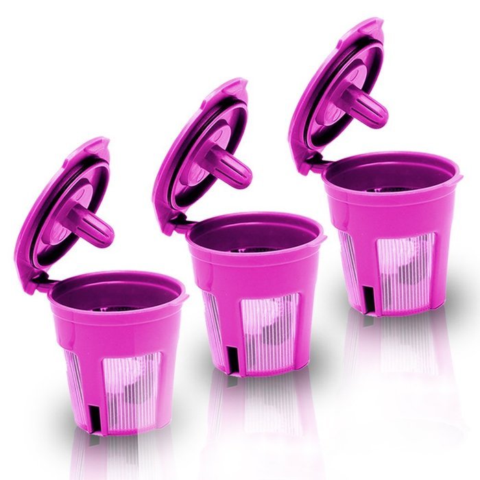 Best Quality Reusable K-Cup Replacement Coffee Pods in Hot Pink, 3 ...