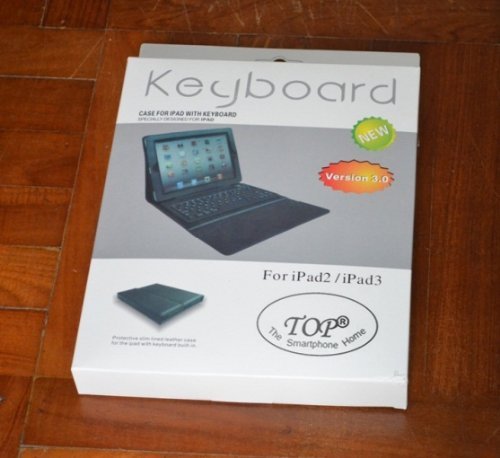 TOP New Ipad3 , Ipad2 Case with Keyboard & Bluetooth, Leather Case for Apple New Ipad3 , Ipad 2 ...