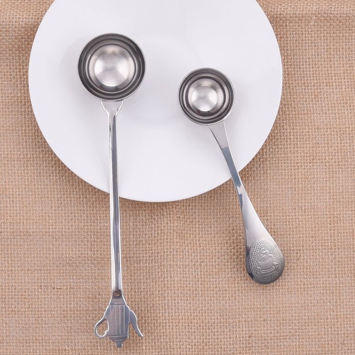 High Quality Stainless Steel Coffee Scoop Tea Spoon with Pot LOGO Long ...