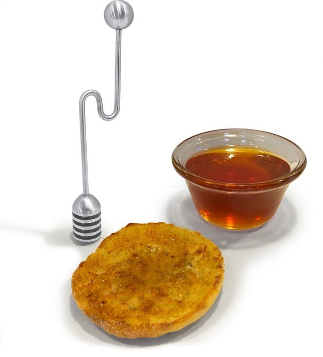 Teablee Honey Dipper Stick 304 Stainless Steel (6 inches) Best Swizzle ...