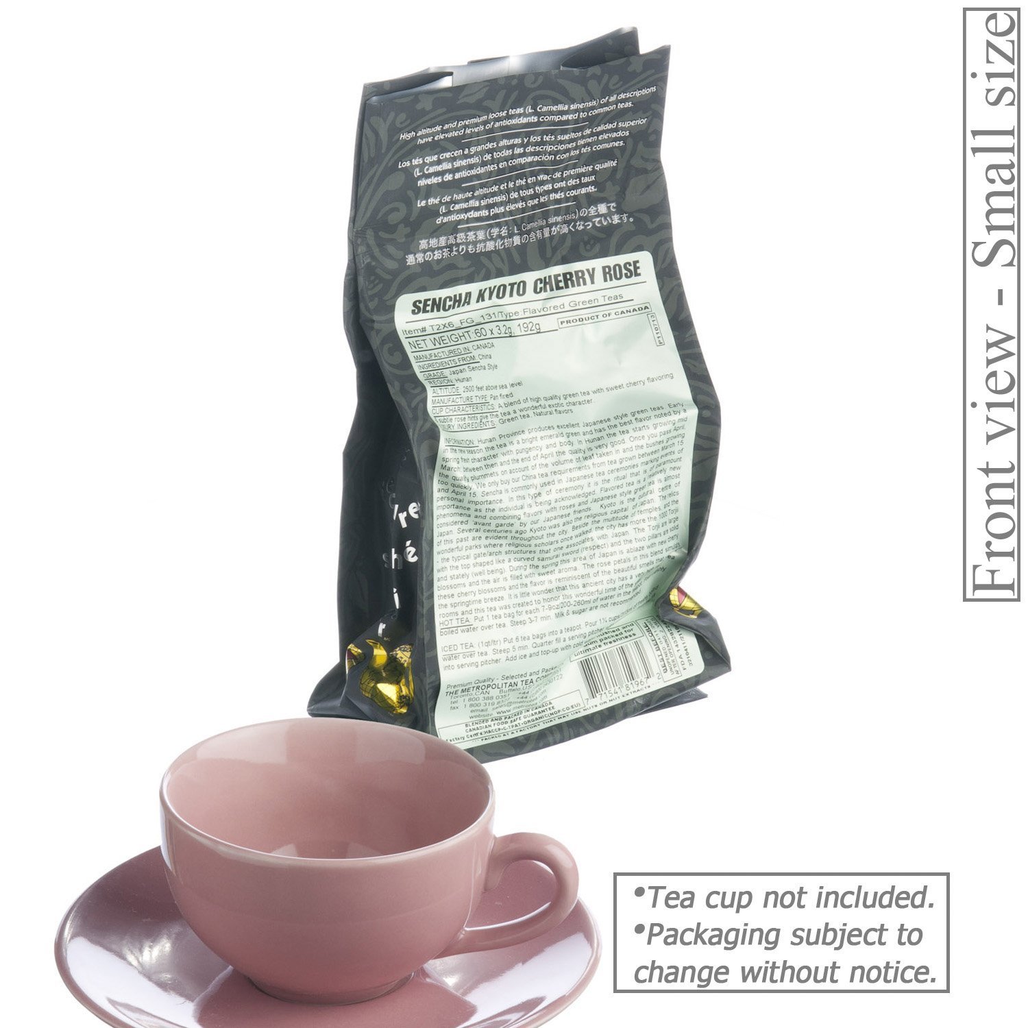 Metropolitan Tea 60 Count Classic Teabags, Sencha Kyoto Cherry Rose N2 ...