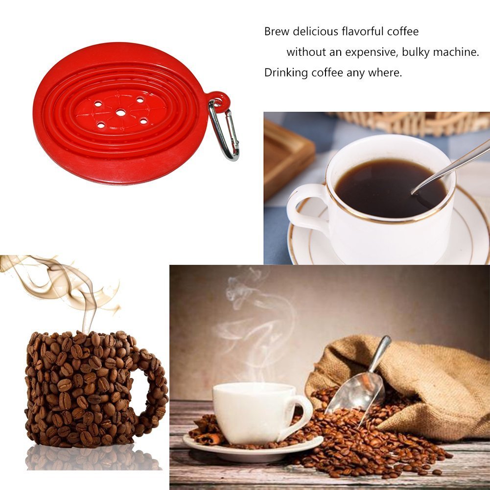 JSS Silicone Collapsible coffee filter with a Free Hook, Tea Dripper ...