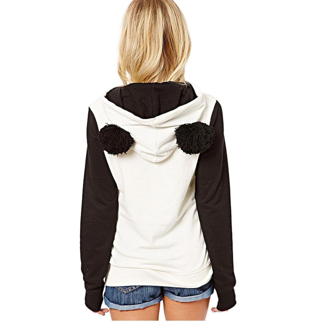 Hoodie ,BeautyVan Womens Panda Pocket Hoodie Sweatshirt Hooded Pullover Tops (M, White) N4 free ...