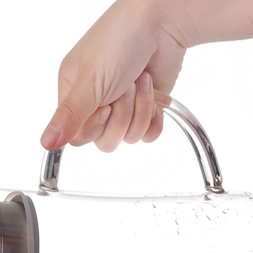 Artcome 1.5 Liter / 52 Oz Hand Made Glass Water Pitcher with Stainless ...