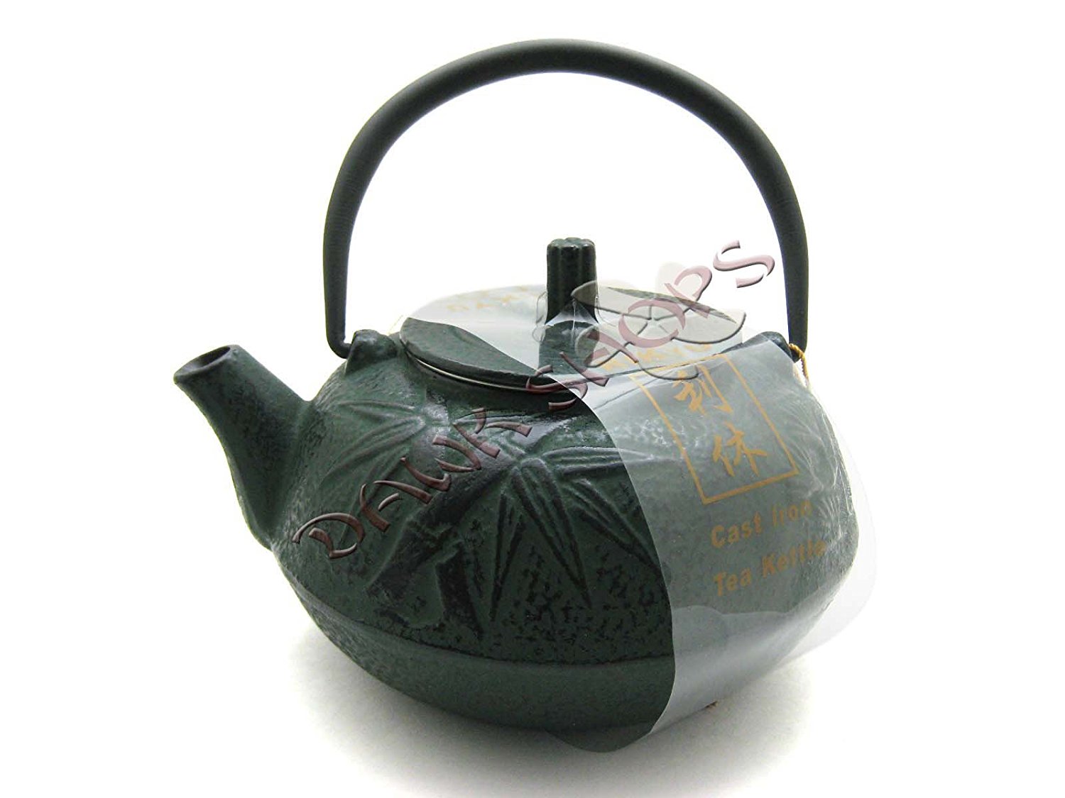 Green Bamboo Cast Iron Tetsubin Tea Pot Kettle Set (w/ TRIVET) N4 free ...
