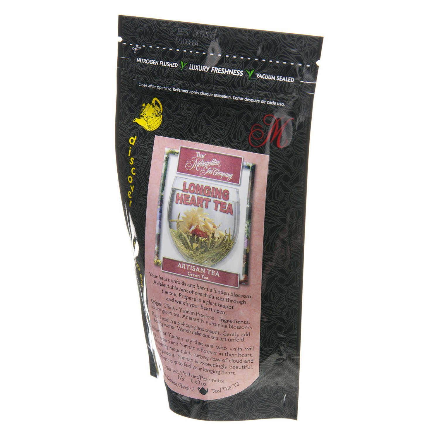 Metropolitan Tea Discovery Artisan Flowering Tea Pack, Longing Heart N3 ...