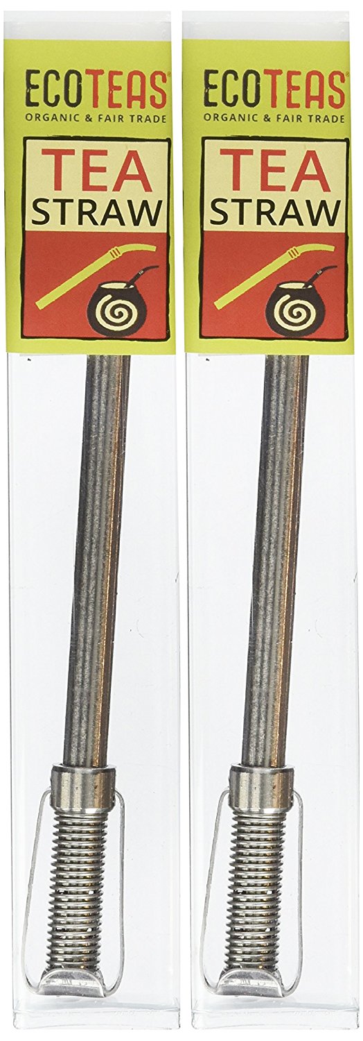 EcoTeas Stainless Steel Spring Bombilla (Tea Filter Straw), (Pack of 2 ...