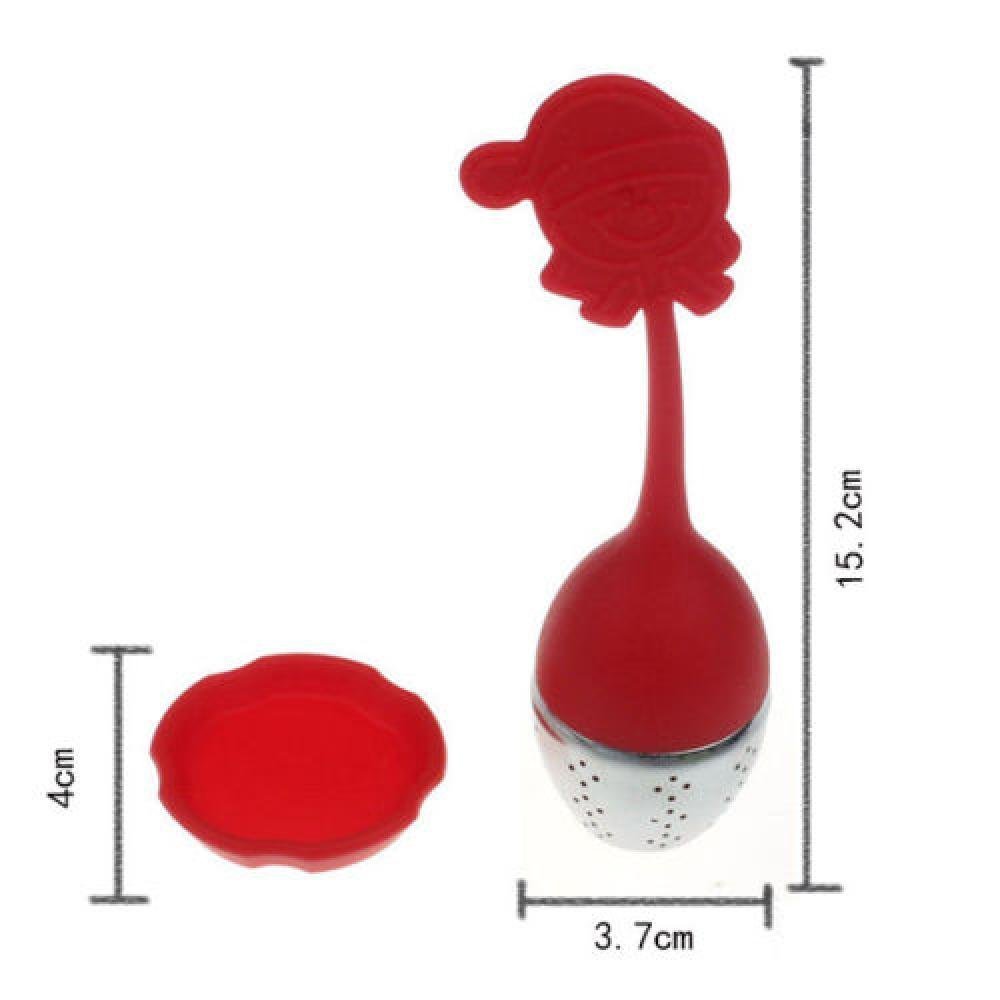 GOOTRADES Silicone Santa Claus Tea Filter tea Infuser Tea Filter Xmas ...