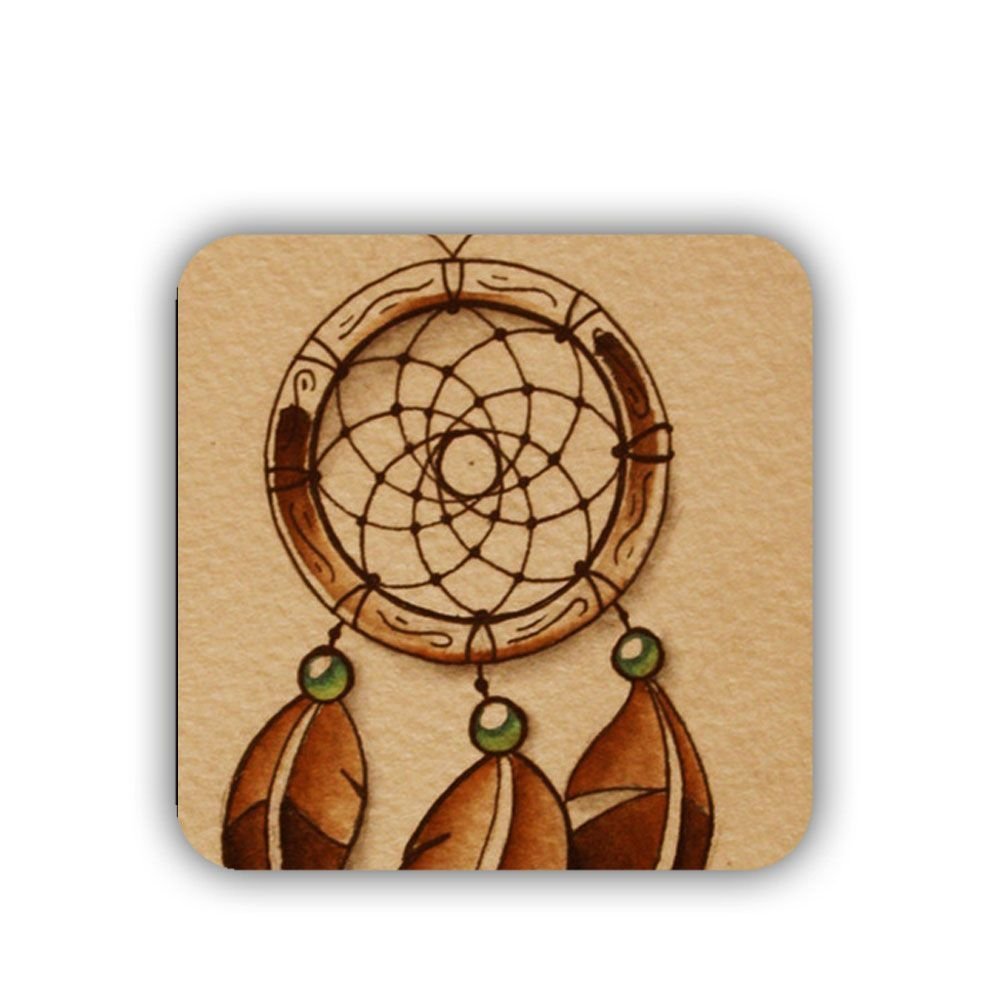 Generic Cup Coaster Creative Design Dream Catcher Mdf Material N3 free ...