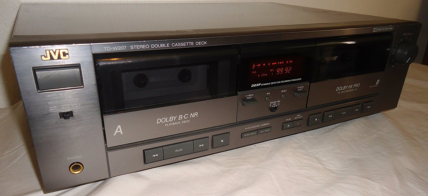 JVC TD-W207 Recordable Stereo Double Cassette Tape Deck With DDRP ...