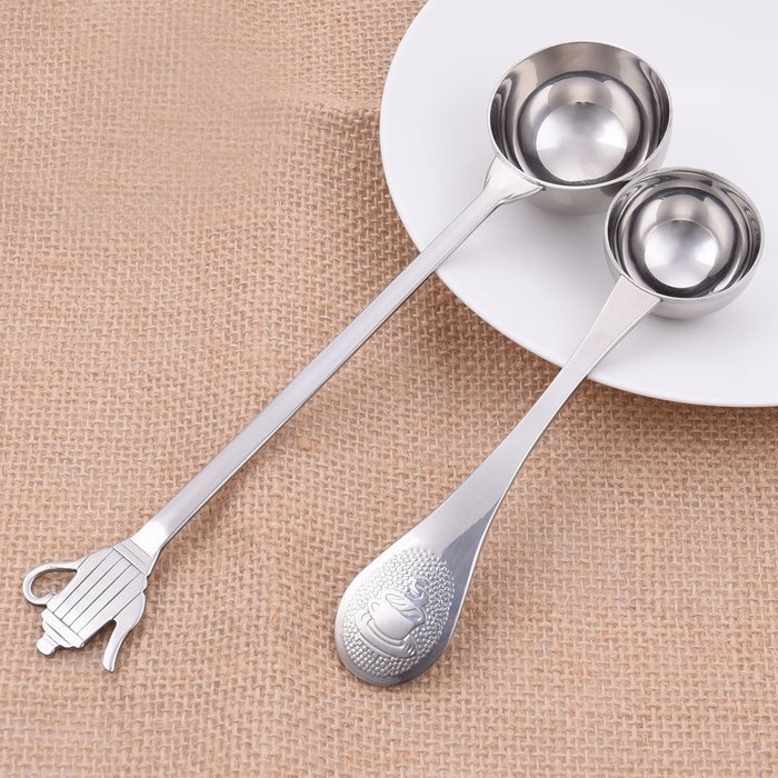 High Quality Stainless Steel Coffee Scoop Tea Spoon with Pot LOGO Long ...