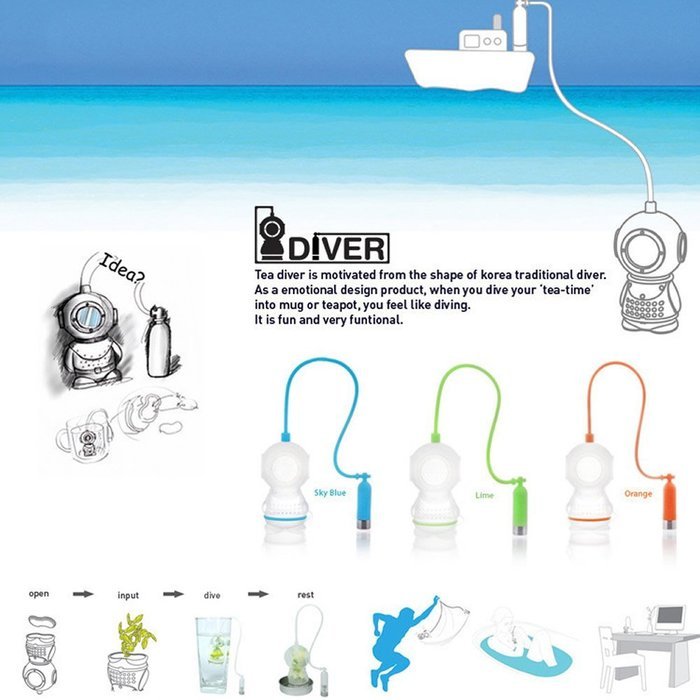 Kangnice® Deep Tea Diver Infuser Loose Leaf Strainer Herbal Spice ...